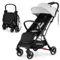 Costway Folding Stoller Portable Stroller w/Adjustable Canopy Gravity ...