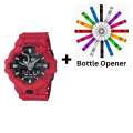 Casio G-Shock Red Analogue/Digital Mens Watch GA700-4A GA-700-4A Bottle ...