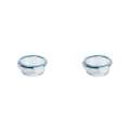 2PK Wiltshire Reusable Round Glass Airtight Leak-Proof Storage ...