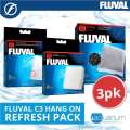 Fluval C3 Hang On Filter Refresh Pack (3pk) | Woolworths