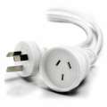 Alogic 10m Aus 3 Pin Mains Power Extension Cable White Male to Female ...