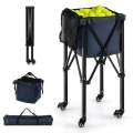 Costway Portable Tennis Ball Cart Foldable Tennis Ball Hopper Basket w ...