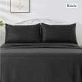 LINENOVA 1800TC Ultra Soft Comfort Sheet Sets Striped Bed Sheets 8 ...