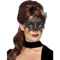 Embroidered Lace Filigree Swirl Black Eye Mask | Woolworths