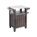 Keter Unity Classic Outdoor BBQ Prep Bench and Storage Unit - Brown ...