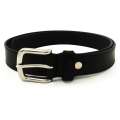 Mens Genuine Full Top Grain Leather Belt w/ Buckle - Black 115cm ...