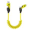 [4in1] ZUSLAB 65W Fast Charging Type C Coiled Cable for Samsung Galaxy ...