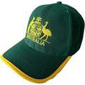 Australia Baseball Cap - Green & Gold with Kangaroo & Emu Design ...