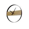 Fin 2020 Design 40Cm Metal Wall Clock With Pine Wood Panel Wall Clock ...