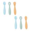 2x 3pc Annabel Trends Silicone Baby Feeding Mini Spoons Cutlery Set ...