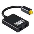 Optical Toslink Power Splitter Cable Adapter 1 Input Male To 2 Output ...