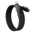 EFM 1m Mag-Coil USB-C Cable, Magnetic Self-Coiling Cable Management ...