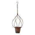 Metal/Terracotta 53cm Planter Hanger Climber Hanging Plant Display Pot ...