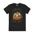 Suns Out Buns Out Dumpling Food Slogan Cotton T-Shirt Unisex Tee Black ...