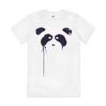 Panda Bear Face Paint Drip Artsy Animal Cotton T-Shirt Unisex Tee White ...