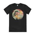 Catana Wave Japanese Surfing Cat Wave Cotton T-Shirt Unisex Tee Black ...