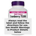 Webber Naturals Cranberry 75000 120 Capsules | Woolworths