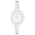 Calvin Klein Silver Steel Bangle White Dial Women's Watch - 25100055 ...