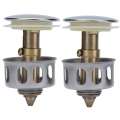 2Pcs Push Bounce Core Universal Bullets Pop Up Sink Stopper Drain ...