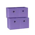 SORTI 27x28x27 CM Light Purple 4X Pack Foldable Folding Storage Cube ...