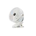 Clip-on Fan with LED Light 5 Speeds Rechargeable Mini USB Desk Fan ...