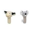 Urban Brand Curly Cow/Koala Baby Animal Toy Rattle 13cm Combo Set WHT ...