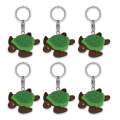 6pc LMD Turtle Wood Handmade Keyring Hanging Bag Keychain Charm ...