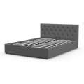 Milano Double Heavy Duty Capri Luxury Gas Lift Bed Frame w/ Headboard ...