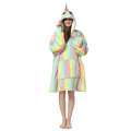 Adult Oversized Wearable Macaron Unicorn Hooded Blanket Ultra Plush ...