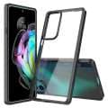 Shockproof Slim Hard Acrylic + Soft TPU Edges Protective Clear Phone ...
