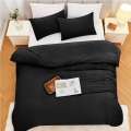 LINENOVA 2200TC Vintage Washed Quilt Cover Sets Super Soft, Breathable ...