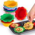 24Pcs Silicone Muffin Liners With Tabs Reusable Cake Liners For Steel ...