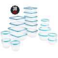 JOYBUY 38-Piece Plastic Food Storage Set – Multi-Size BPA-Free Kitchen ...