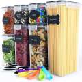 JOYBUY 7pc Plastic BPA-Free Food Storage Set – Black Lidded Kitchen ...