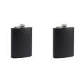 2x Bartender Stainless Steel Powder-Coated Hip Flask 8oz/236ml Matte ...
