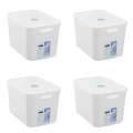 4PK Boxsweden Stackable Durable Storage Container with Lid 35.5cm 16.5L ...