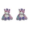 2PK Momoko Unicorn Animal Sit Stuffed Doll Kids Soft Plush Toy 20cm ...