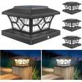 4pcs Outdoor Solar Fence Post Light Fence Deck LED Solar Light Garden ...