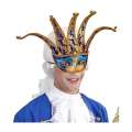 Blue and Gold Jester Eye Mask | Woolworths