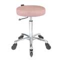 Turbo Dusty Pink Salon Stool - Chrome Base - Click'n Clean Castor ...