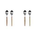 2x 2pc NF Living Serving Spoons Set with Handles 13x2.5cm Brown ...