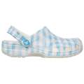 Crocs Unisex Classic Gingham Clogs White/Blue (US M4/W6-M8/W10) US M7 ...