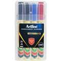 Artline Permanent Markers Bullet Tip 4 pack | Woolworths