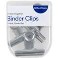 Brilliant Basics 50mm Binder Clip Silver 4 pack | Woolworths