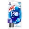 Harpic Hygenic & Fresh Sticker Adhesive Toilet Block Marine 2 pack ...